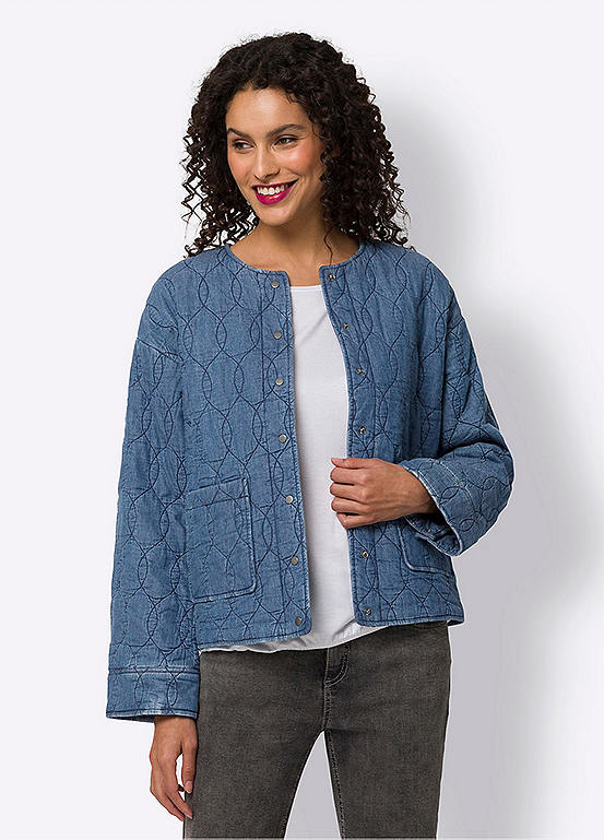 Heine Quilted Denim Jacket | Kaleidoscope