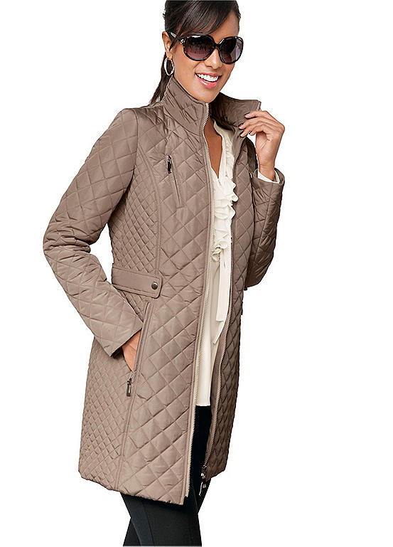 Heine Quilted Longline Jacket | Kaleidoscope