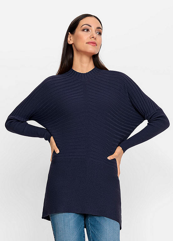Heine Rib Knit High Collar Sweater | Kaleidoscope