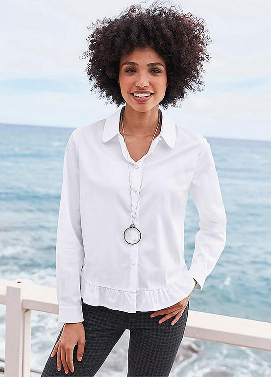 Heine Ruffle Trim Blouse | Kaleidoscope