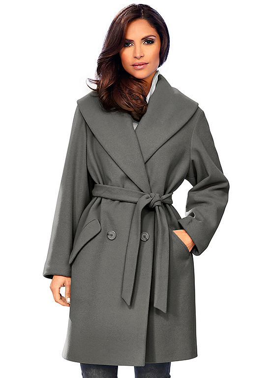 Heine Wool Blend Tie Coat | Kaleidoscope