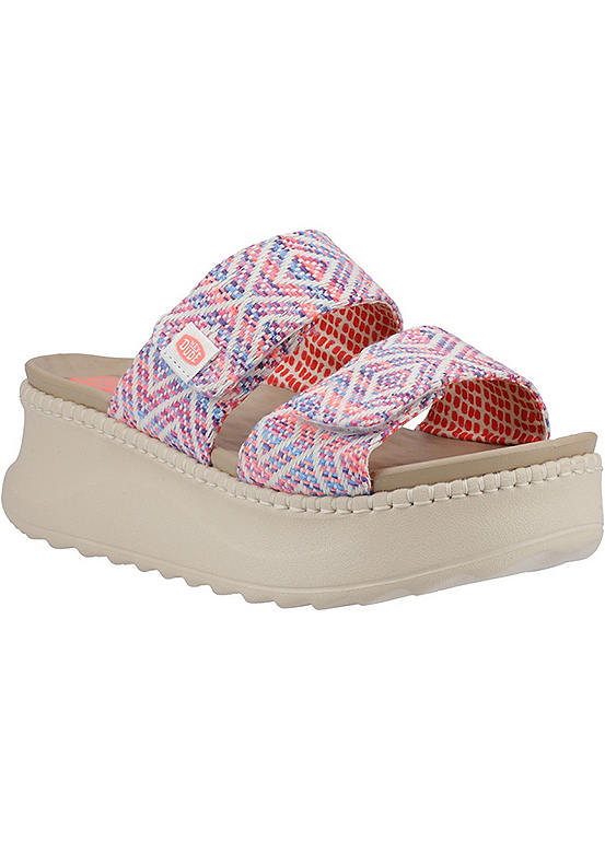 Hey Dude Blue Delray Slide Surf Baja Sandals | Kaleidoscope