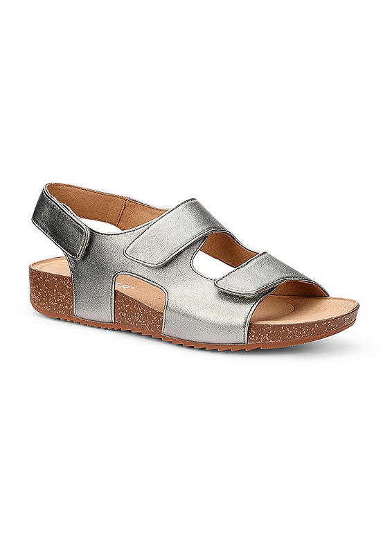 Hotter Explore Pewter Casual Sandals | Kaleidoscope