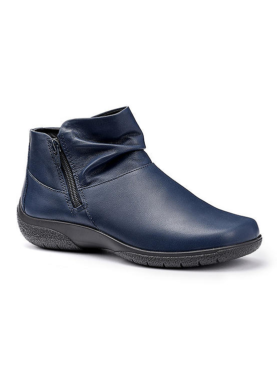 Hotter Navy Murmur Ankle Boots | Kaleidoscope