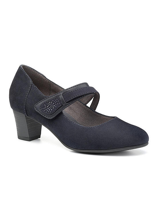 Hotter Samba Navy Formal Shoes | Kaleidoscope