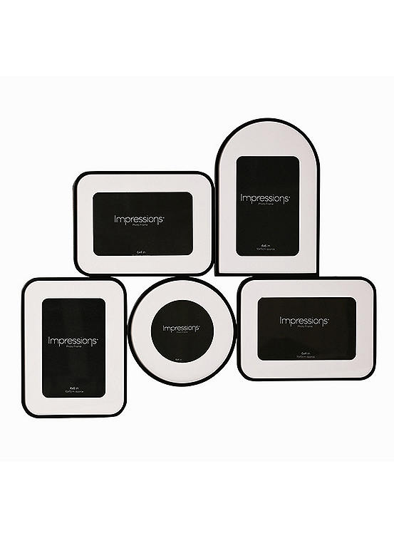 Impressions Black 5 Multi Aperture Photo Frame | Kaleidoscope