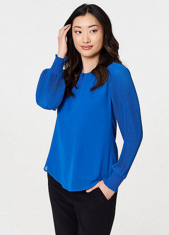 Izabel London Keyhole Cut-Out Neck Long Sleeve Blouse | Kaleidoscope