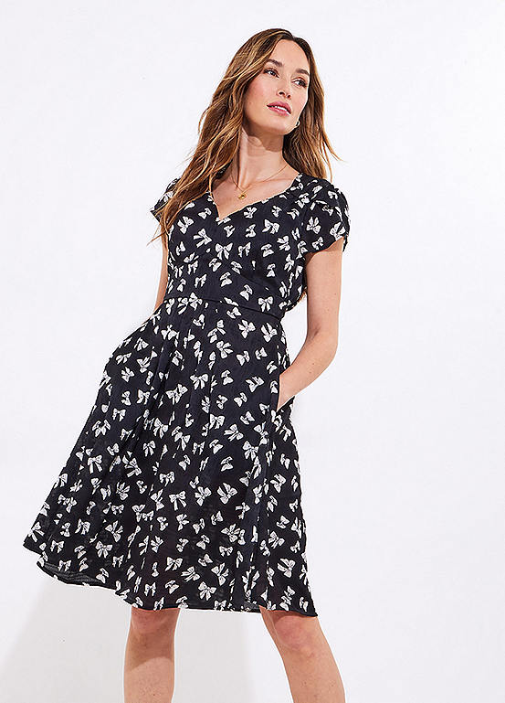 Joe Browns Bow Print Knee Length Dress Kaleidoscope