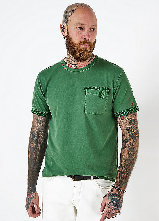 Joe Browns Contrast Stitch Washed Short Sleeve T-Shirt | Kaleidoscope