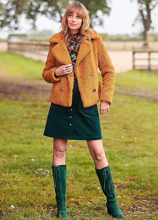 Joe Browns Cosy Cropped Teddy Coat | Kaleidoscope