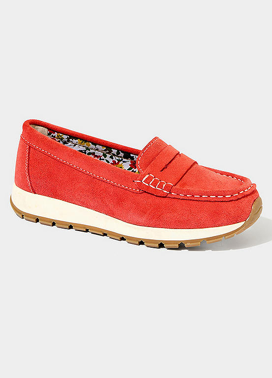 Joe Browns Sporty Suede Cleated Sole Loafers | Kaleidoscope