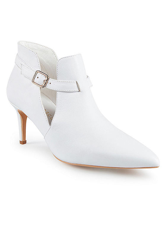 Kaleidoscope White Leather Shoe Boots | Kaleidoscope