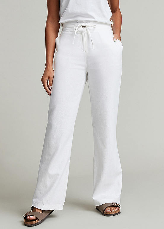 Kaleidoscope White Linen Trousers | Kaleidoscope