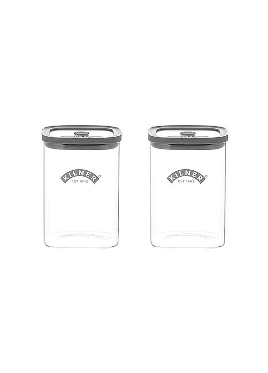 Kilner Fresh Storage Square Jar 1L Set Of 2 | Kaleidoscope