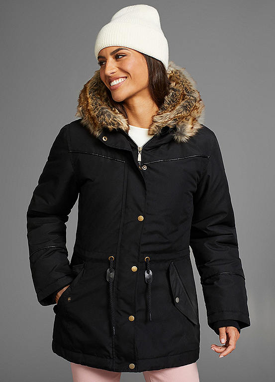 Laura Scott Faux Fur Winter Jacket | Kaleidoscope