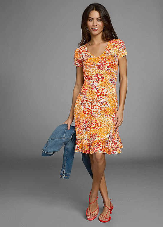 Laura Scott Floral Print Skater Mini Dress | Kaleidoscope