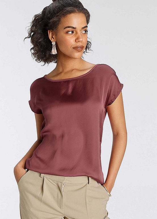 Laura Scott Satin & Jersey Blouse | Kaleidoscope