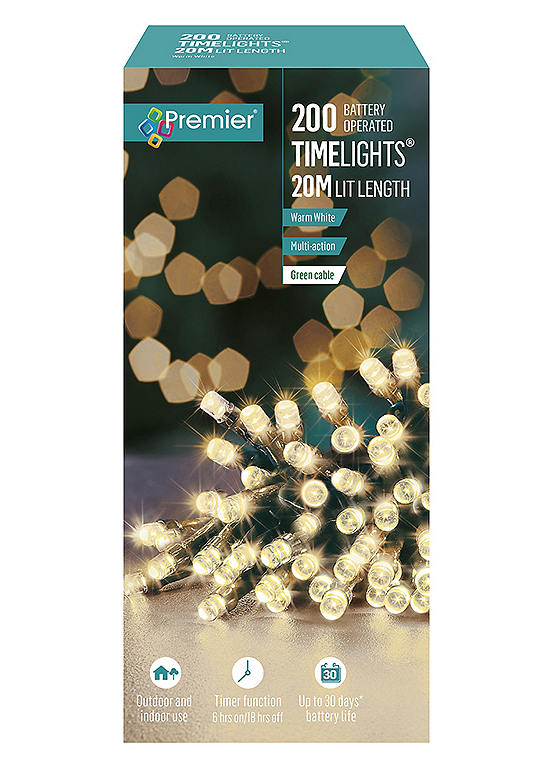 LED Battery Operated Warm White String Lights | Kaleidoscope