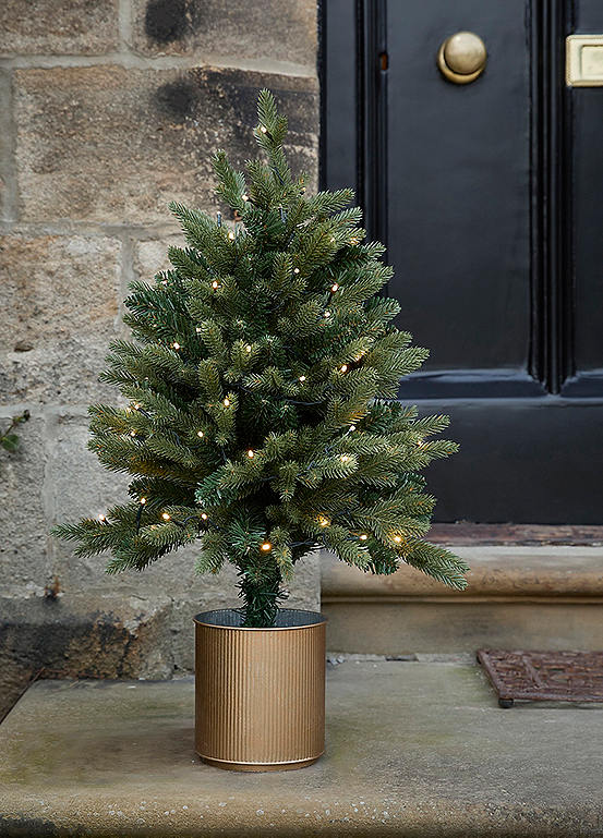 Lights4Fun 2ft 4in Pre Lit Outdoor Christmas Tree | Kaleidoscope