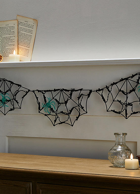 Lights4Fun Lights 4 Fun 90Cm Spider Web Battery Halloween Light ...