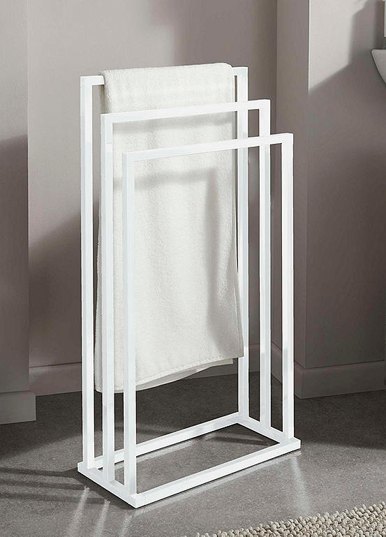 Lloyd Pascal Roma 3-Rail Square Tube Towel Stand | Kaleidoscope