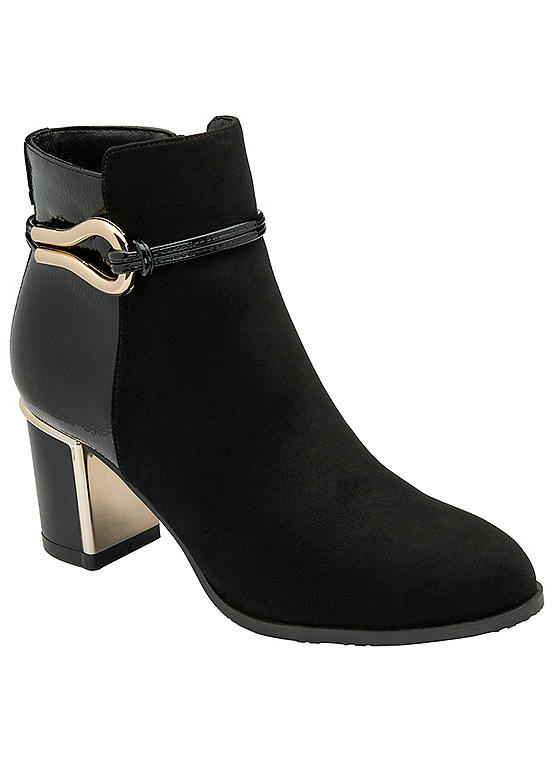 Lotus Ebony Black Womens Boots | Kaleidoscope