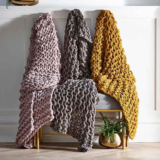 Malini Chunky Knit Throw | Kaleidoscope