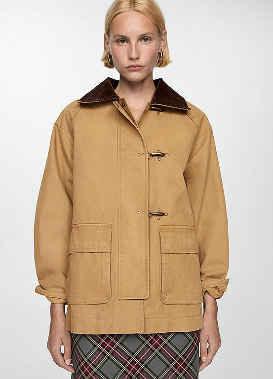 Mango Fire Brown Parka Coat | Kaleidoscope