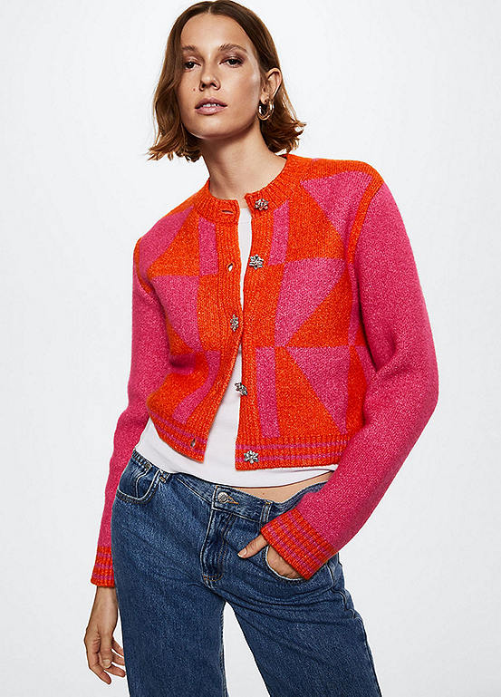 Mango Pinkora Cardigan | Kaleidoscope