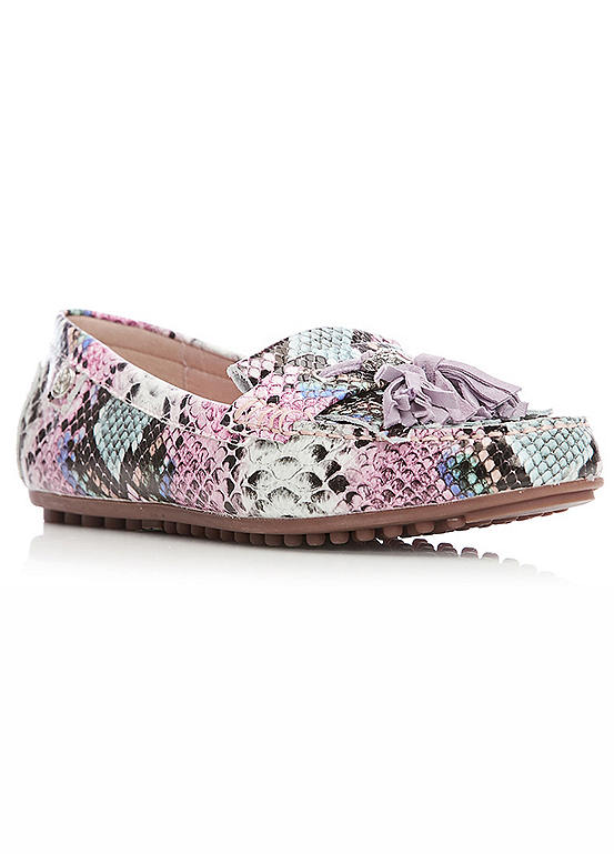 Moda In Pelle Pink Multi Snake Casual Shoes | Kaleidoscope
