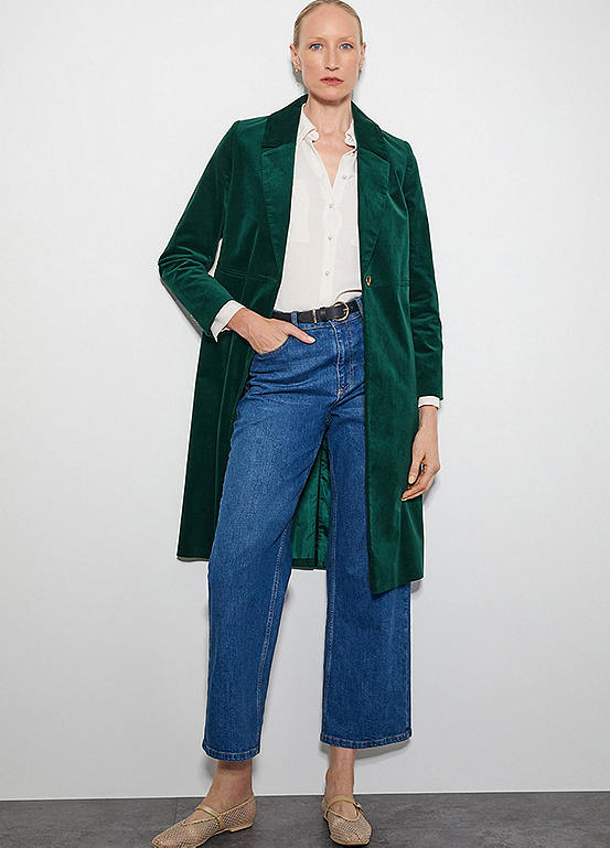 Monsoon Amalia Velvet Coat | Kaleidoscope