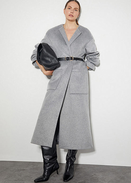 Monsoon Cassie Long Belted Coat | Kaleidoscope
