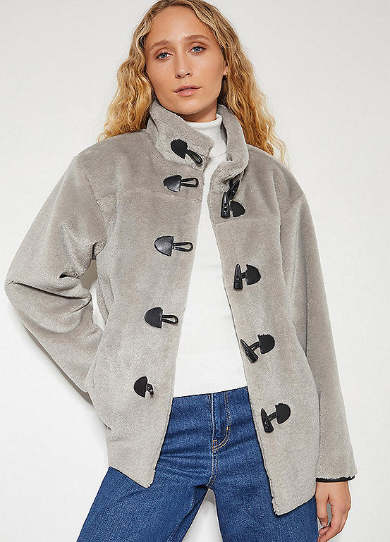 Monsoon Dakota Faux Fur Duffle Coat | Kaleidoscope