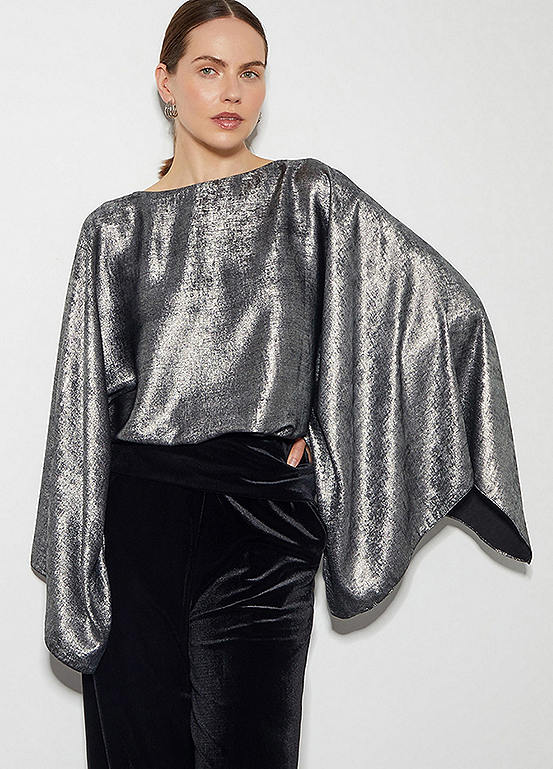 Monsoon Fifi Metallic Batwing Top | Kaleidoscope