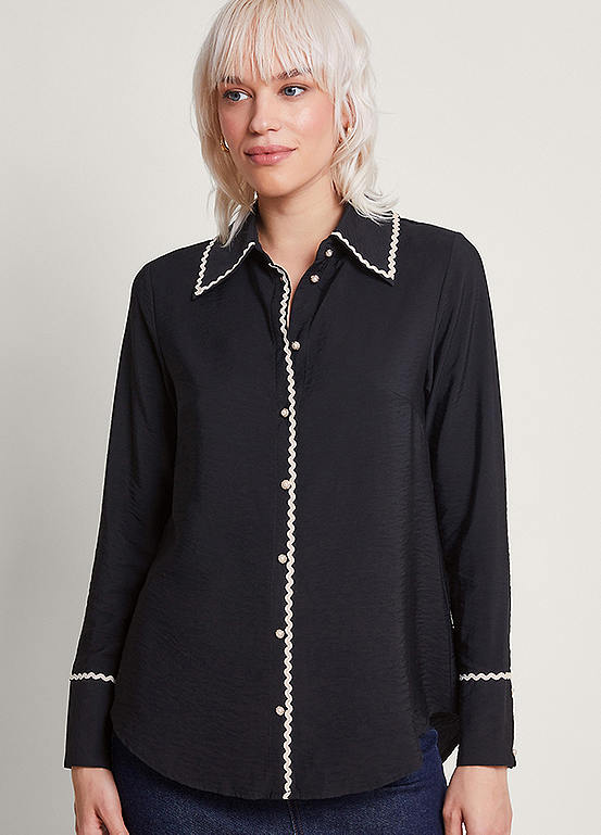 Monsoon Rhea Ric Rac Embroidered Blouse | Kaleidoscope