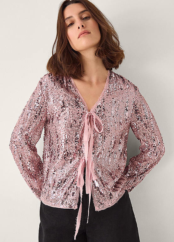 Monsoon Tabi Tie Sequin Jacket | Kaleidoscope