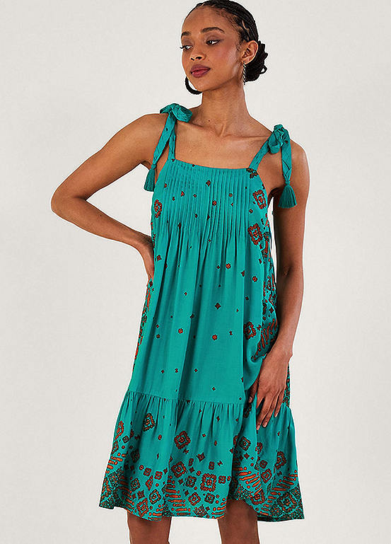 Monsoon Tile Placement Print Flippy Short Dress | Kaleidoscope