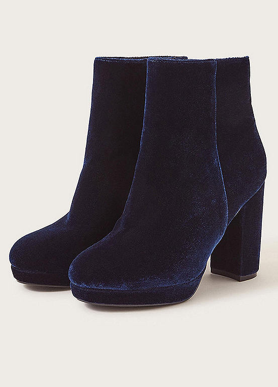 Monsoon Velvet Platform Boots | Kaleidoscope