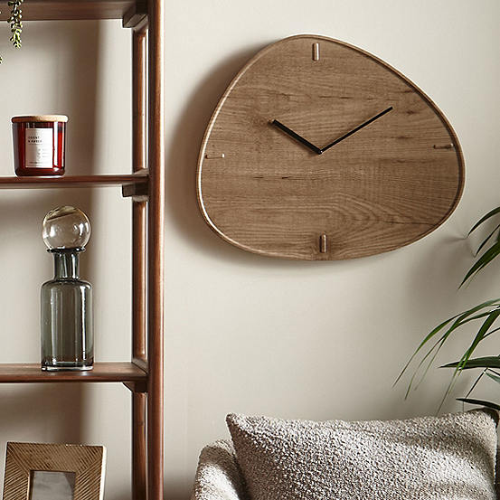 Natural Wood Veneer Tear Wall Clock | Kaleidoscope