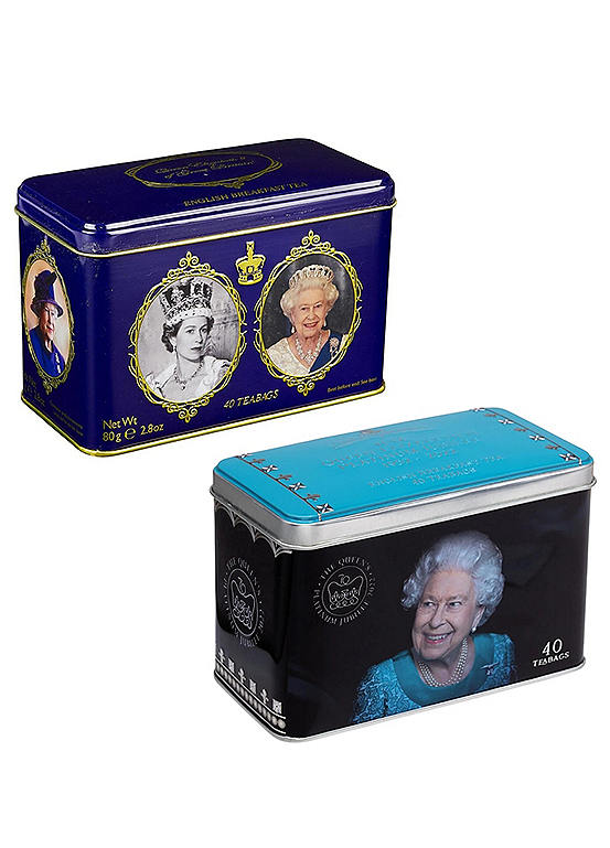 New English Teas Queen Elizabeth Tin With 40 English Breakfast Teabags ...