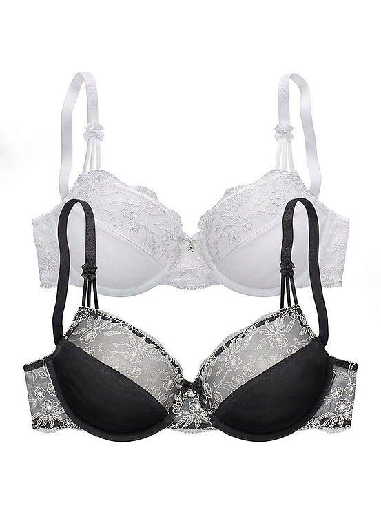 Nuance Pack of 2 Underwired Full Cup Bras | Kaleidoscope