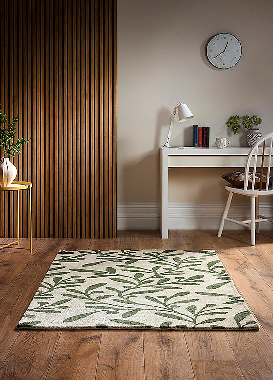 Origin Trailing Leaf Wool Rug | Kaleidoscope
