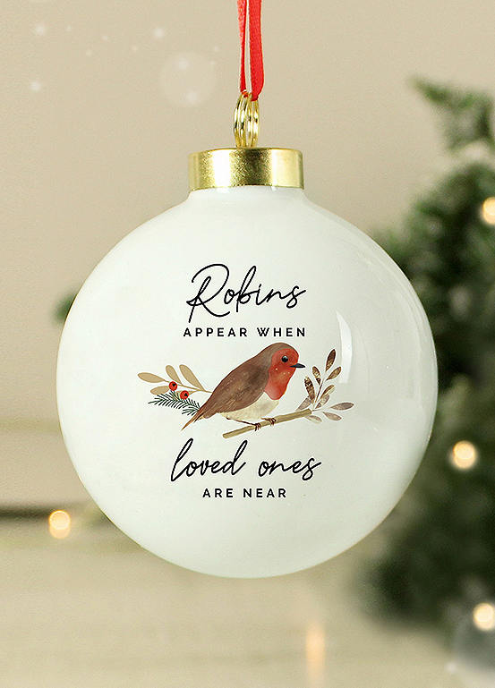 Personalised Memorial Robin Bauble | Kaleidoscope