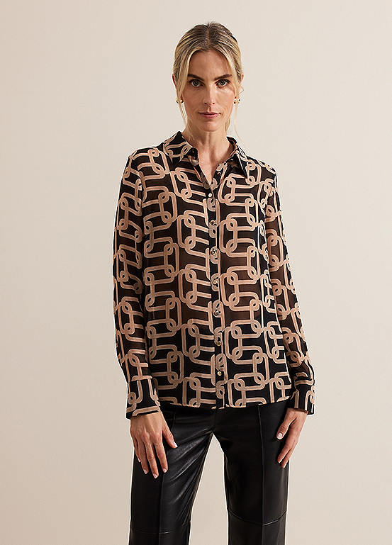 Phase Eight Cora Chain Print Shirt | Kaleidoscope