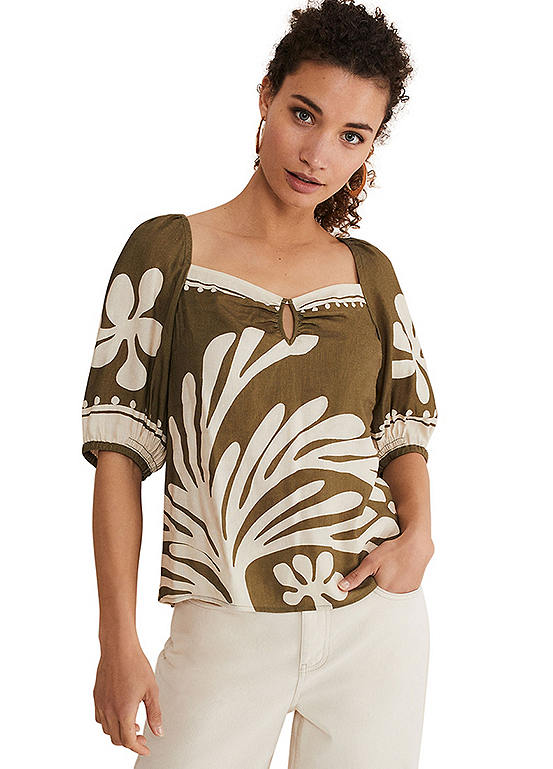 Phase Eight Hesta Linen Top | Kaleidoscope