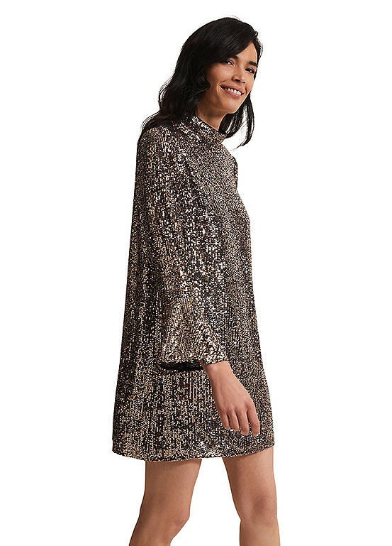 Phase Eight Jemima Sequin Shift Mini Dress | Kaleidoscope