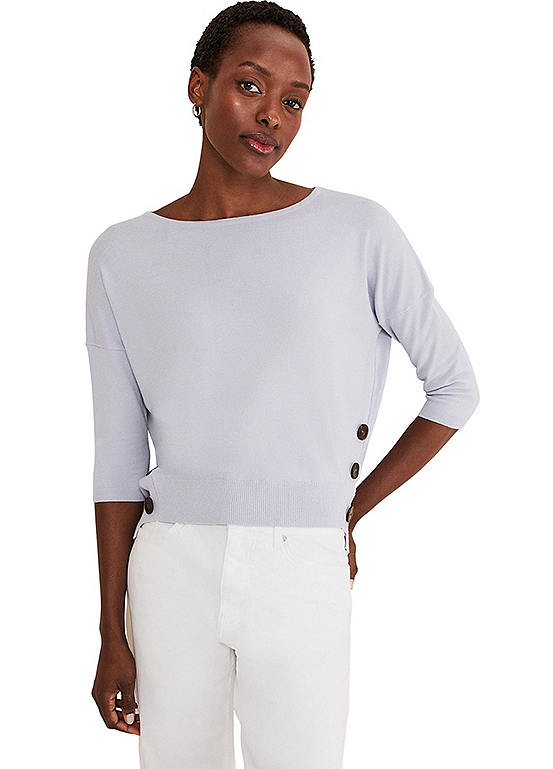 Phase Eight Linda Button Trim Knit Jumper | Kaleidoscope