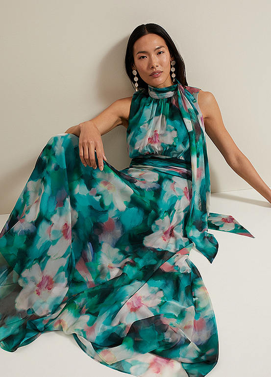 Phase Eight Lucinda Chiffon Print Maxi Dress | Kaleidoscope