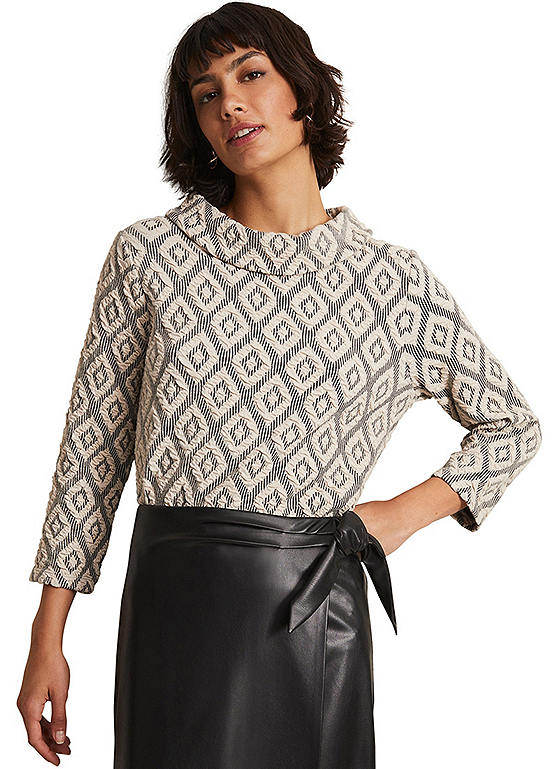 Phase Eight Rena Diamond Textured Top | Kaleidoscope