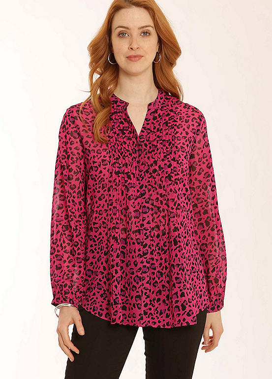 Pomodoro Leopard Print Tunic Blouse | Kaleidoscope